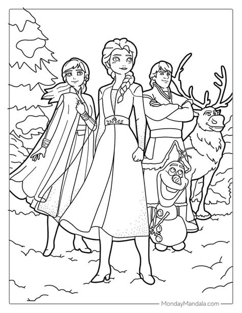 Elsa And Anna Coloring Pages To Print
