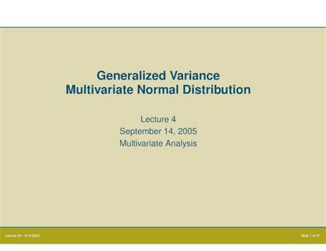 Pdf Generalized Variance Multivariate Normal Distribution Dokumen Tips