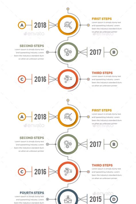 Modern Timeline Infographics Masterbundles