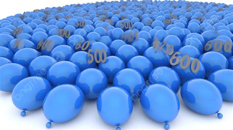 Fondo Gran Grupo De Globos Azules Con Los N Meros Cinco En La Parte