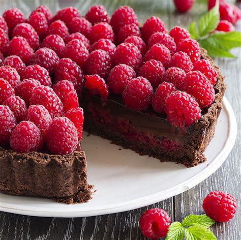 Tarte Au Chocolat Et Framboises