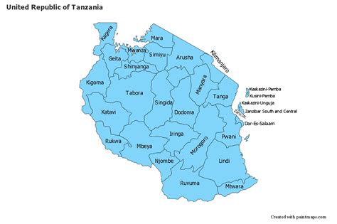 Mapas De Muestra Para Rep Blica Unida De Tanzania
