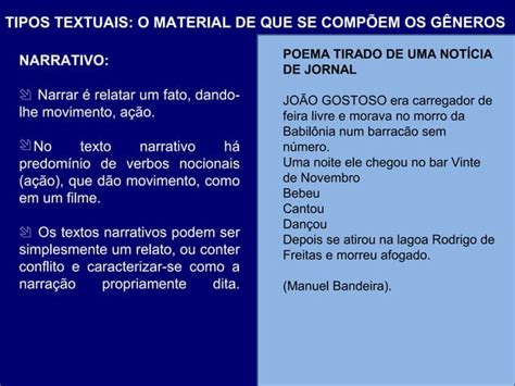 Genero E Tipo Textuais PPT