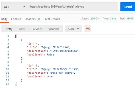 django crud with mysql example django rest framework bezkoder