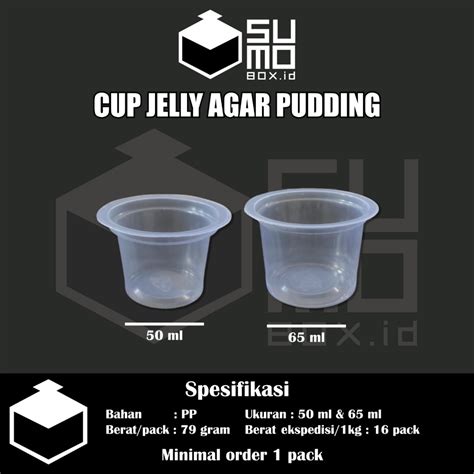 Jual Cup Jelly Agar Puding Pudding Royal Isi 50pcs Gelas Plastik Ice