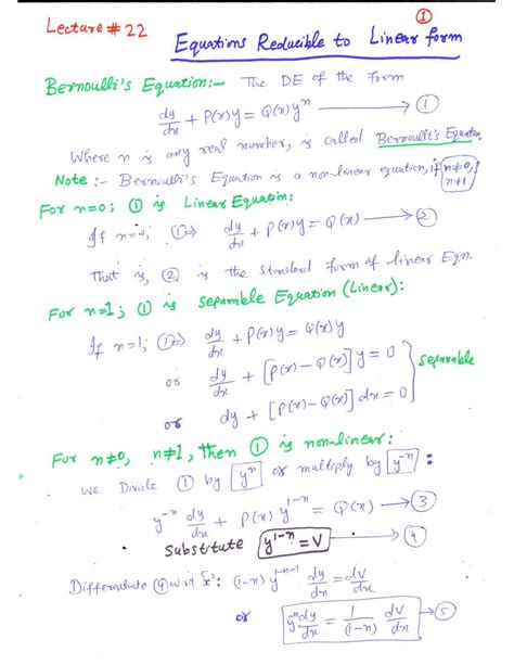 Solution Bernoulli Equation Studypool