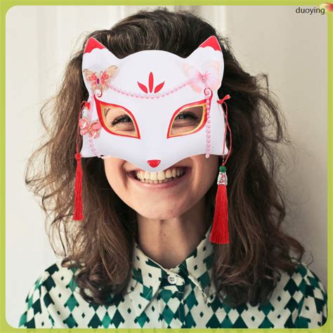 Fox Half Face Mask เคร องแต งกาย Masquerade หน ากากปาร ต ฮา