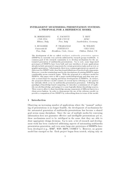 pdf intelligent multimedia presentation systems a proposal of reference model
