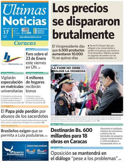 Peri Dico Ltimas Noticias Venezuela Peri Dicos De Venezuela