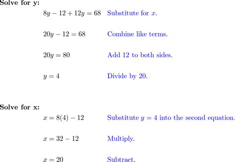 solve each system by substitution check your answers quizlet