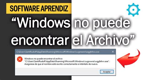 C Mo Solucionar Error Windows No Puede Encontrar El Archivo Exe