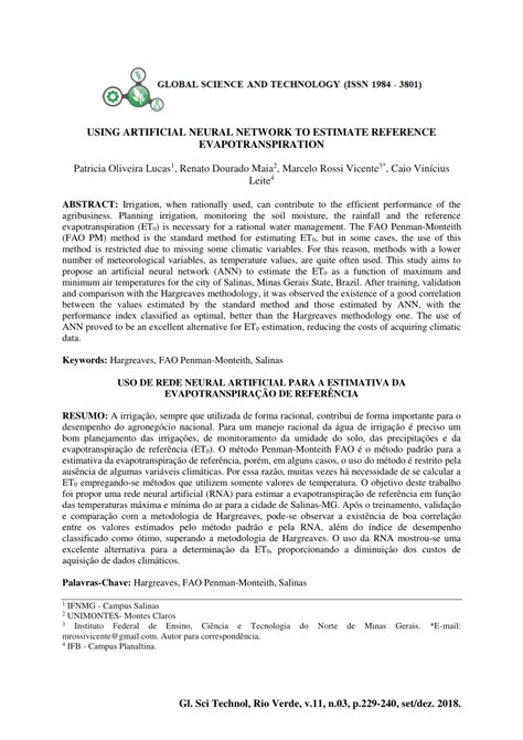 pdf using artificial neural network to estimate reference evapotranspiration