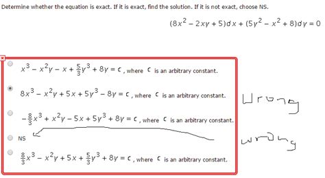 solved determine whether the equation is exact if it is