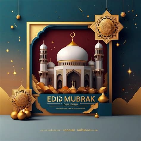 Premium Photo View Of Islamic Background With Ramadan Karim And Eid