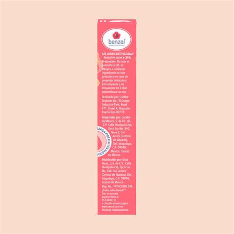 Gel Lubricante Sensación Suave Y Cálida Benzal