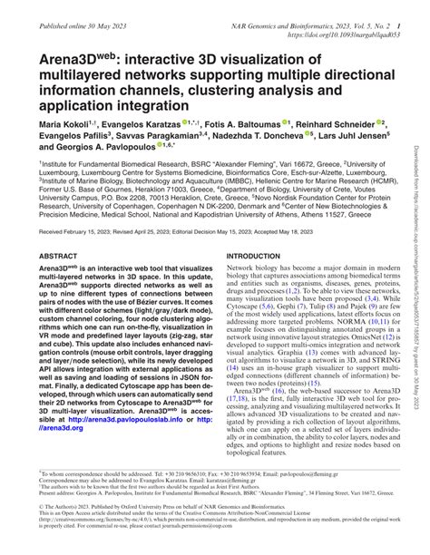 pdf arena3dweb interactive 3d visualization of multilayered networks supporting multiple