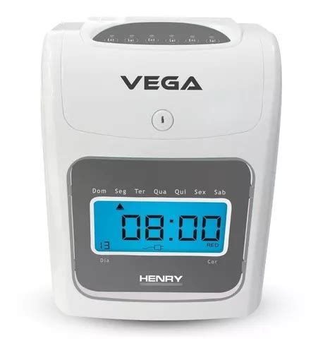 Fita Relógio De Ponto Cartográfico Vega 100 Cartões Henry