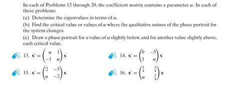 solved in each of problems 13 through 20 the coefficient