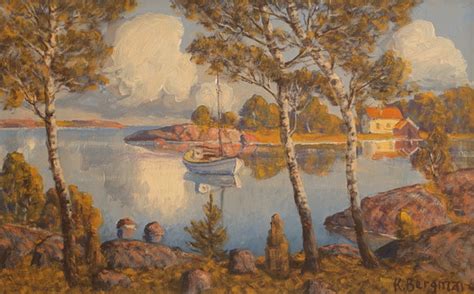 KARL BERGMAN Olja på duk signerad Konst Måleri Auctionet