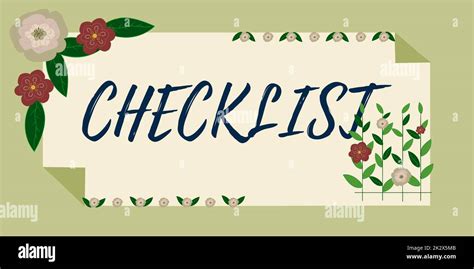 Text Showing Inspiration Checklist Business Showcase List Down Of The