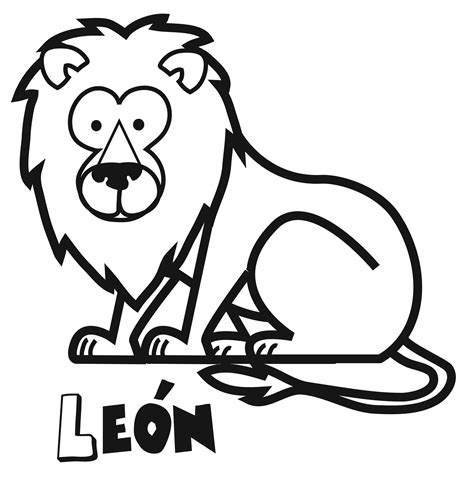 Dibujos de león para imprimir y colorear Dibujos de animales