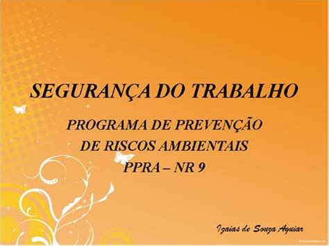 Curso de NR 09 PROGRAMA DE PREVENÇÃO DE RISCOS AMBIENTAIS Buzzero