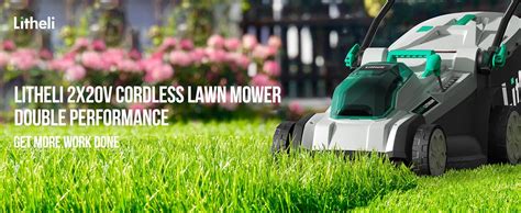 Amazon Litheli Cordless Lawn Mower 17 Inch 2 X 20V 4 0Ah Battery