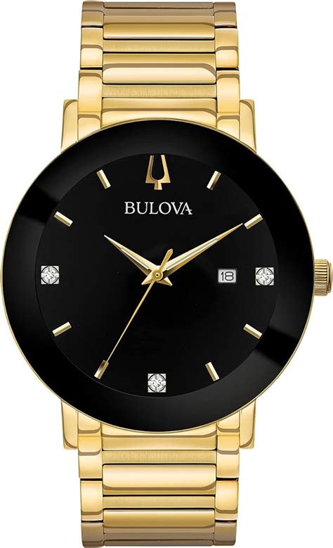 Amazon Bulova Men S Modern Gold Tone Stainless Steel Hand