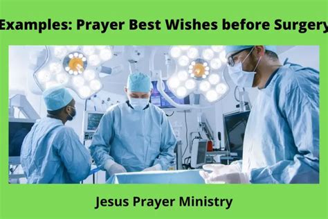 Examples Prayer Best Wishes Before Surgery Jesus Prayer Ministry