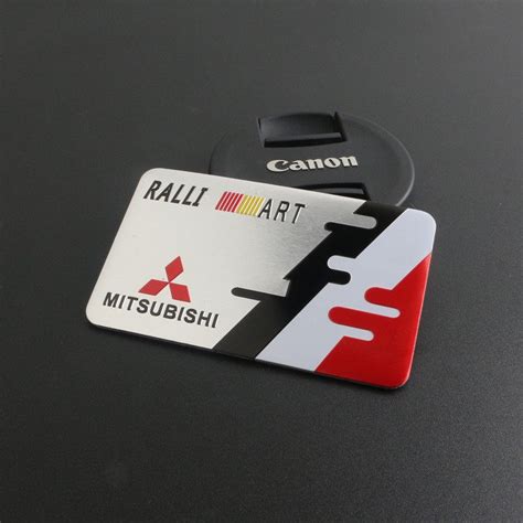 RALLIART Logo Car Styling Aluminium Side Stickers Auto Badge Emblem