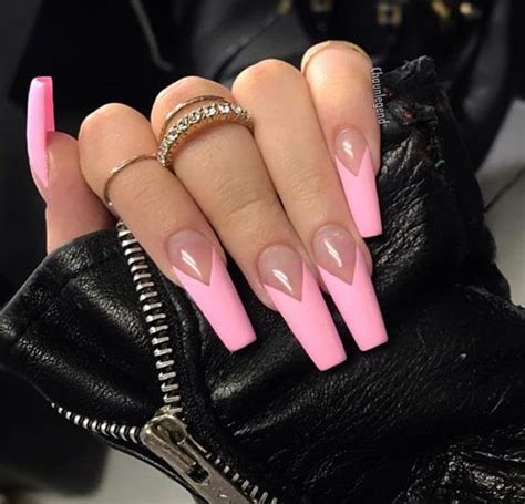52 Luxury Coffin French Tip Nail Designs Style VP Page 15