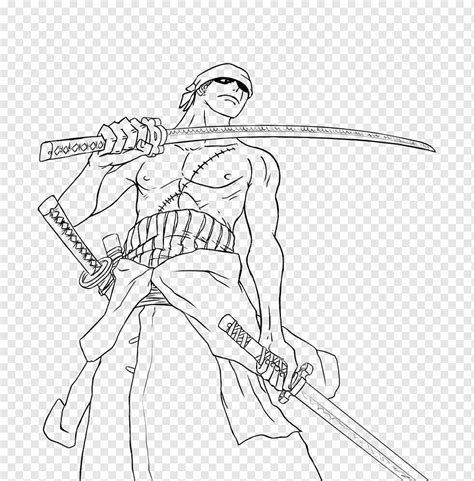 Roronoa zoro libro para colorear niño dibujo arte lineal niño ángulo