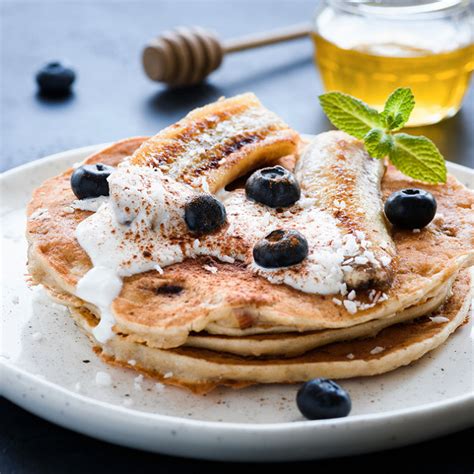 Pancakes à la banane et aux flocons d avoine