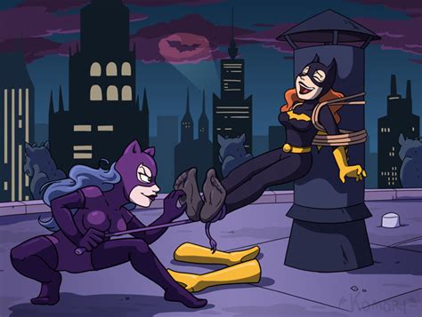 Commission Batgirl V Catwoman By Chaoskomori On Deviantart