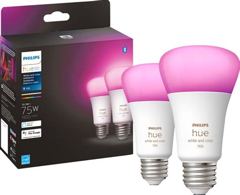 Customer Reviews Philips Hue A19 Bluetooth 75W Smart LED Bulbs 2 Pack