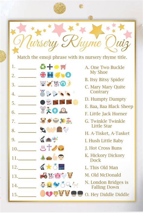 Printable Baby Shower Games Emoji