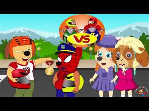 Cartoons Sun Moon Babies Paw Patrol Babies Superhero Chased Robbers