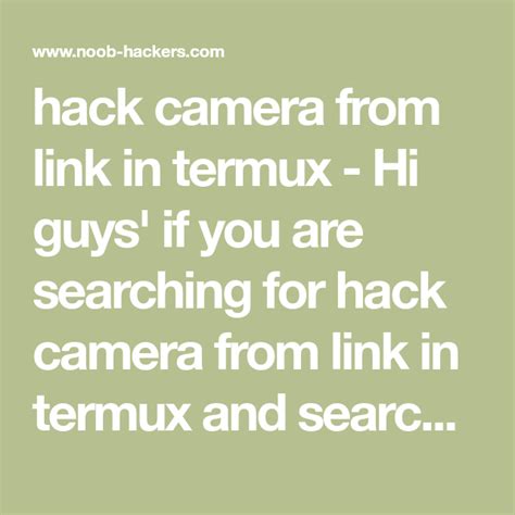 Script Termux Hack Cctv