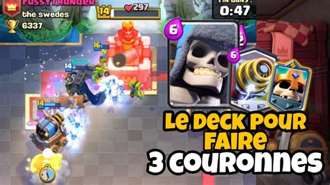 3 COURONNES AVEC LE MEILLEUR DECK GEANT SQUELETTE Clash Royale