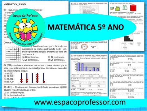 Atividades de Matemática do 5º ano Para Imprimir Ler e Aprender