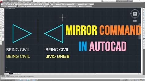 mirror command in autocad autocad tutorials for beginners youtube