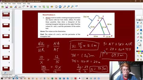 basic proportionality theorem 2 word problems youtube