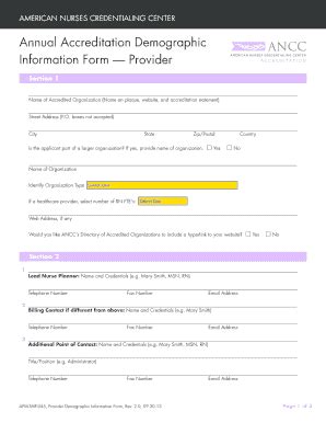 Fillable Online AMERICAN NURSES CREDENTIALING CENTER Annual