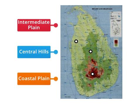 Relief Zones Of Sri Lanka Labelled Diagram