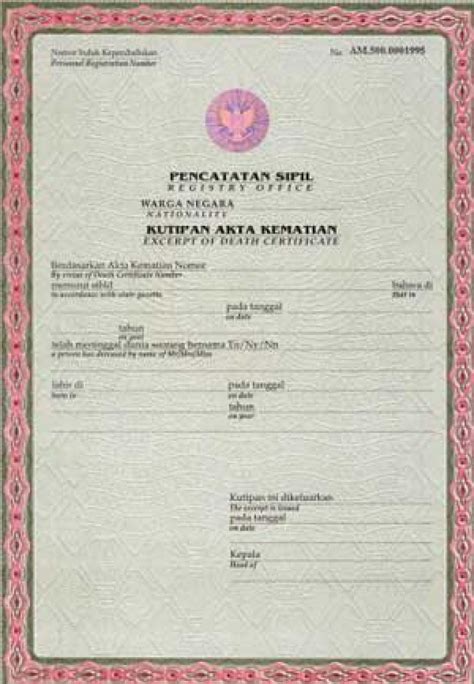 Contoh Akta Kematian 50 Koleksi Gambar