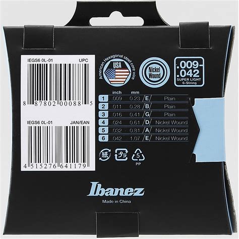Ibanez IEGS6 Corde guitare électrique Musik Produktiv