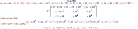 maple symbolic calculation of determinants mapleprimes
