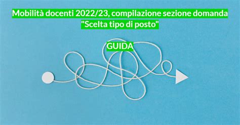 Mobilità docenti 2022 23 compilazione sezione domanda Scelta tipo di