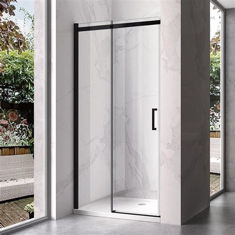 DRZWI PRYSZNICOWE KZ09B CZARNE 105 110 CM 8 MM Sklep Hydrosan Eu