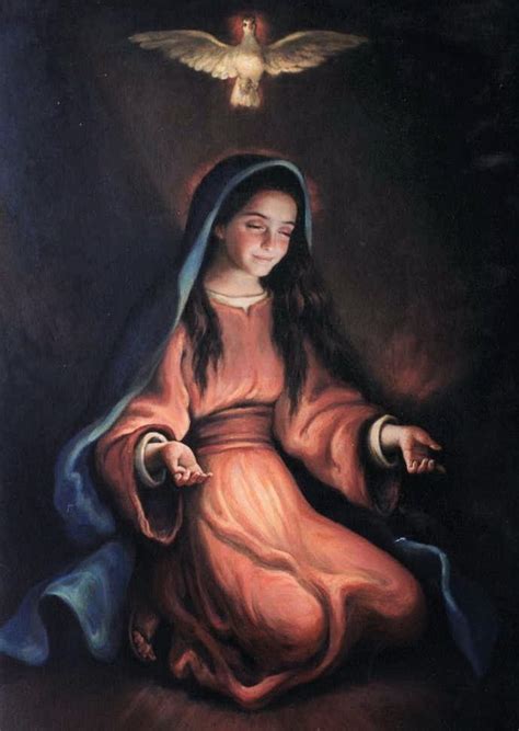 VIRGEN MARÍA Pintura de la Madre de Dios embarazada en un